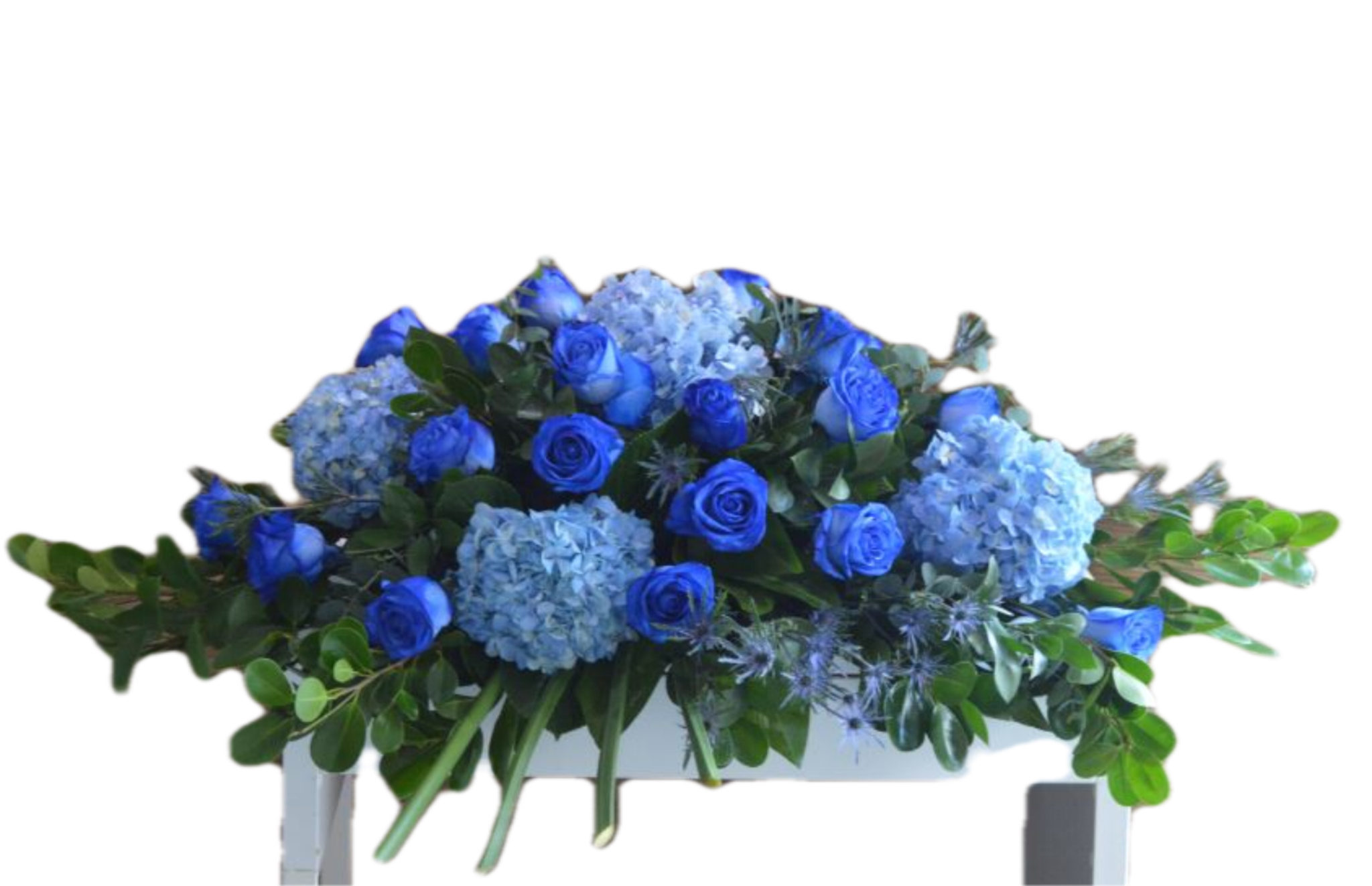 Ramo Fúnebre Tributo Azul - Grupo Ilusiones